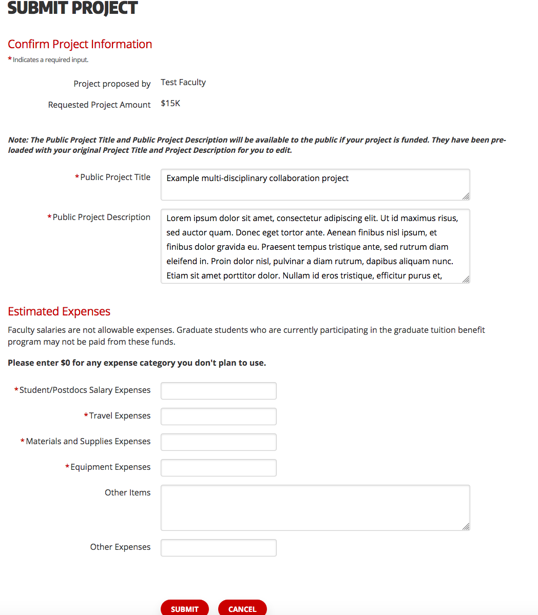 Submit for Funding Info - 1U4U - The University of Utah